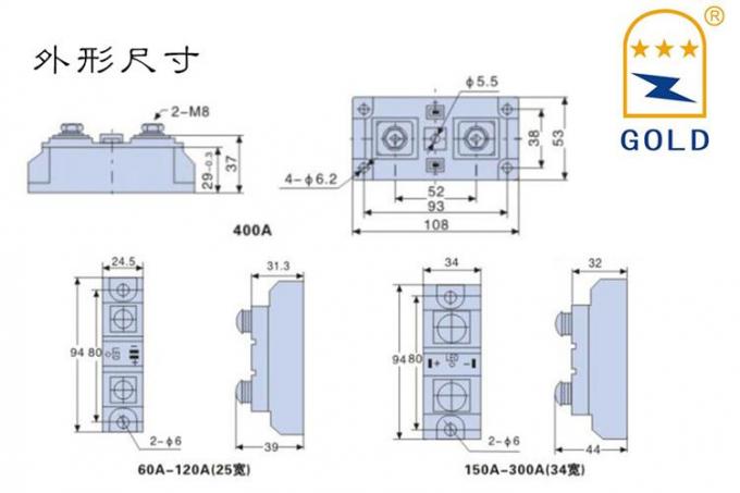 GOLD single-phase 200A industrial-grade solid-state relay SAM40200D DC ...